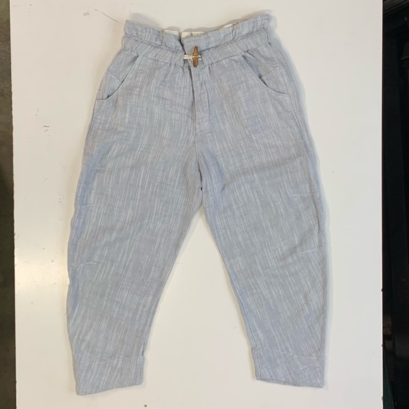 Free People | Pants & Jumpsuits | Free People Boho Linen Cropped Pants ...